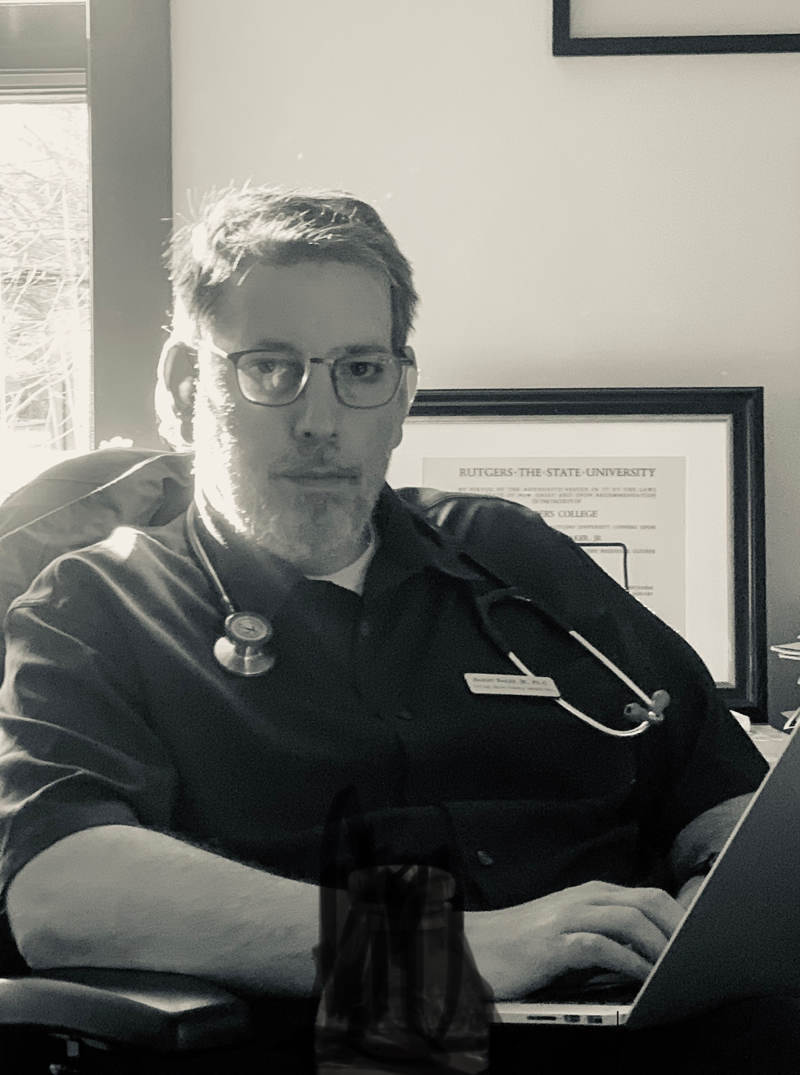 Barry Baker, PA-C's Stone Run Family Medicine secure telemedicine room ...